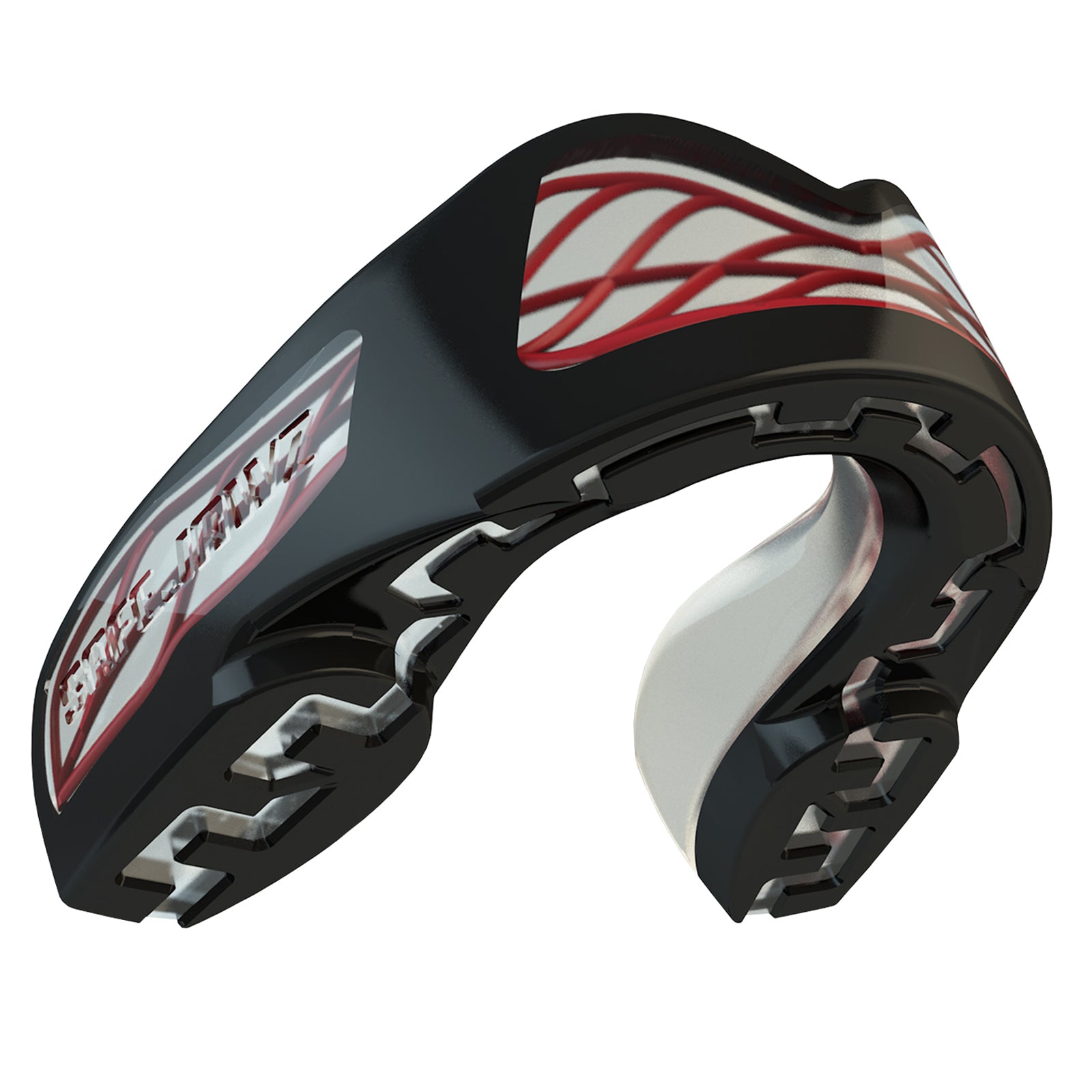 SAFEJAWZ Nitro Sports Mouthguard - Black and Red - Adult Gum Shield
